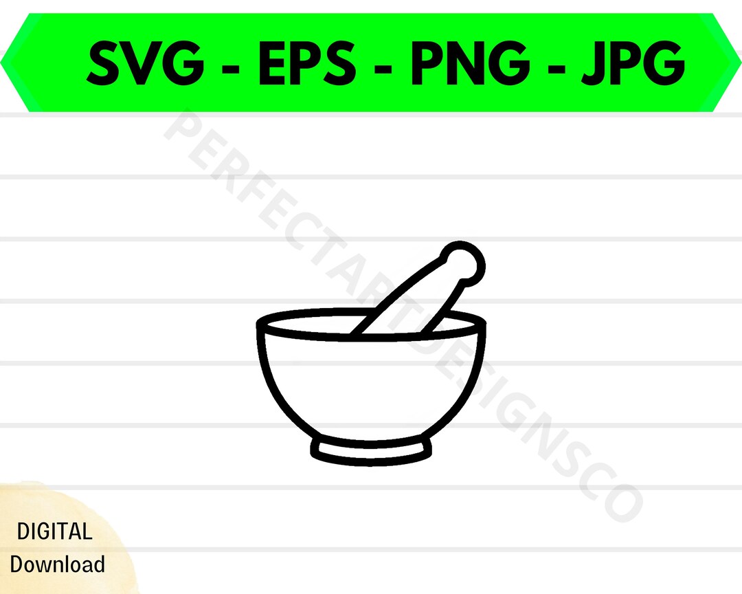 Mortar Pestle Outline Svg, Mortar Pestle Clipart, Mortar Pestle Svg for ...
