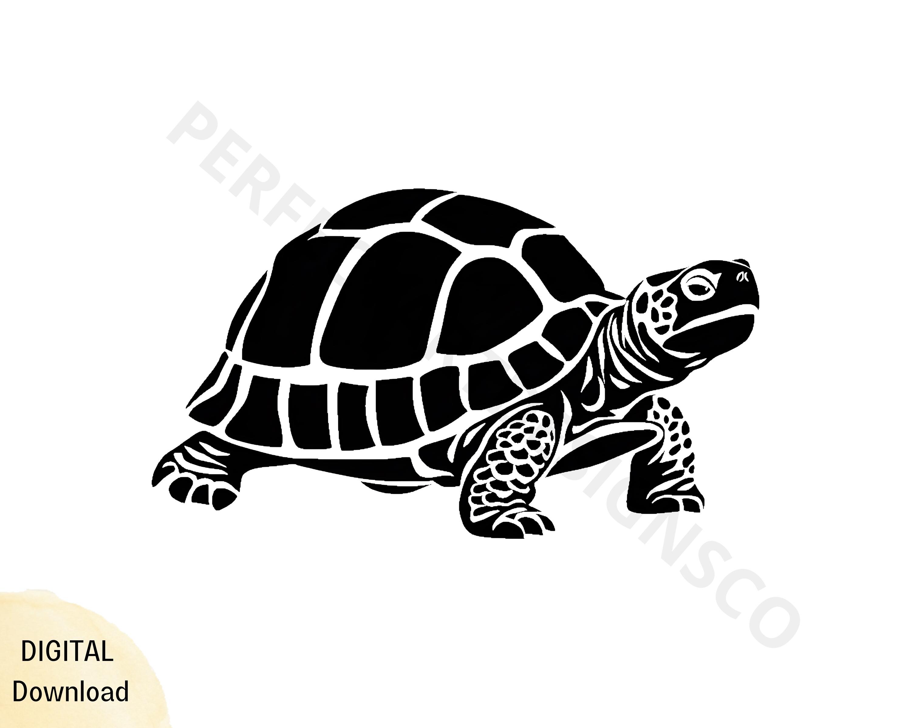 Box Turtle Silhouette Svg File, Box Turtle Outline Clipart Svg, Box ...
