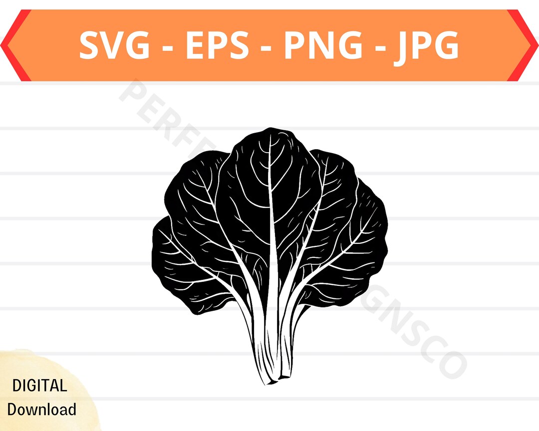 Spinach Outline Svg, Spinach Vegetable Clipart, Spinach Svg for Shirt ...
