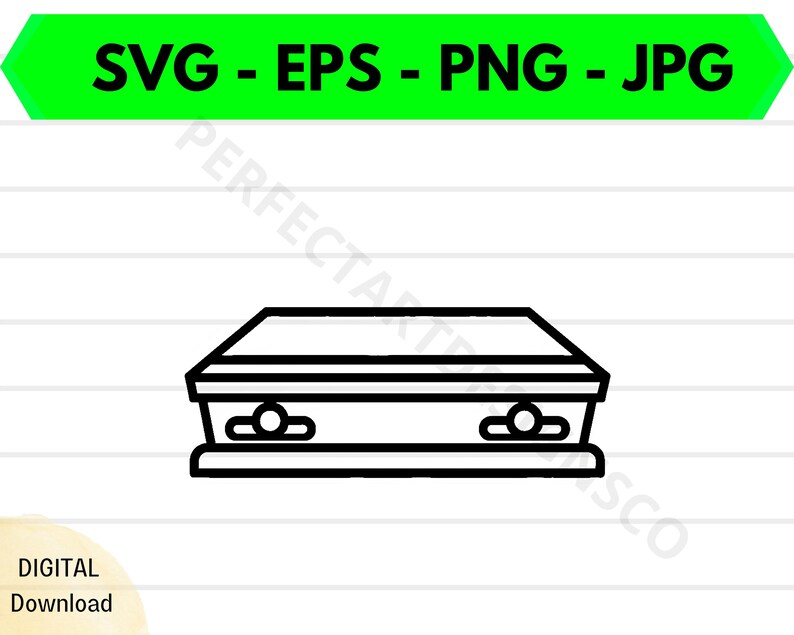 Casket Svg File, Casket Outline Svg, Casket Clipart Svg, Casket Svg Cut ...