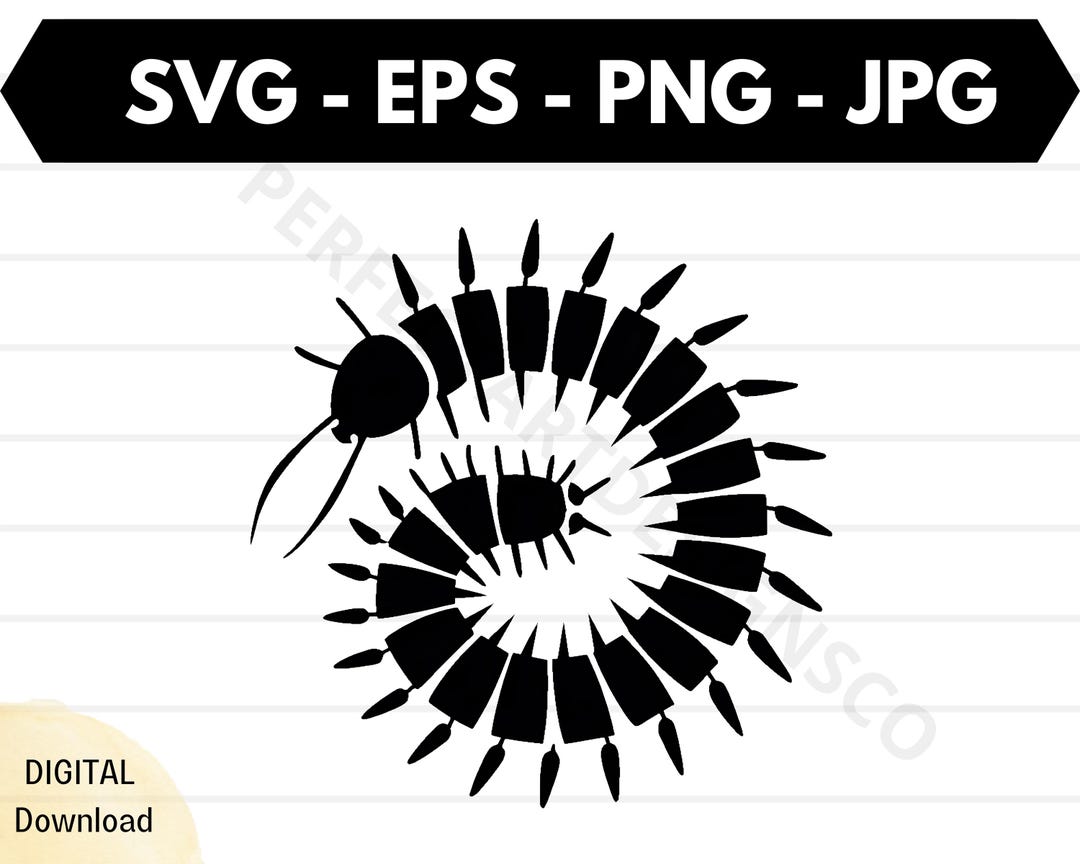 Centipede Silhouette Svg File, Centipede Cutting Svg File for Cricut ...