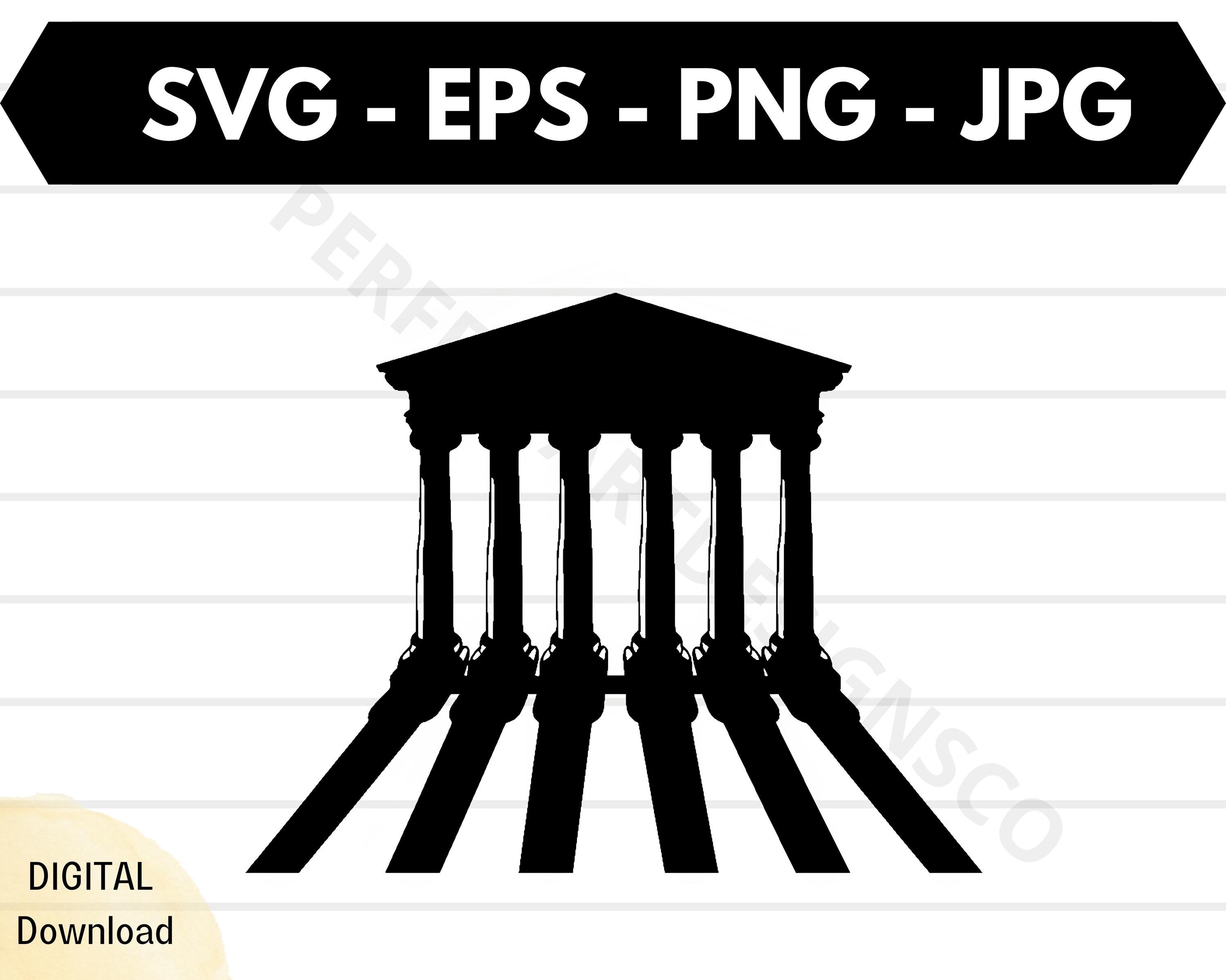 Pillars Silhouette Svg File, Pillars Cutting Svg File for Cricut ...