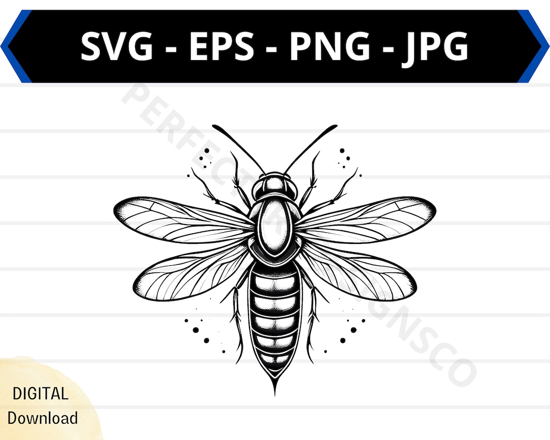Firefly Tattoo Illustration Svg, Firefly Svg File for Cricut and ...