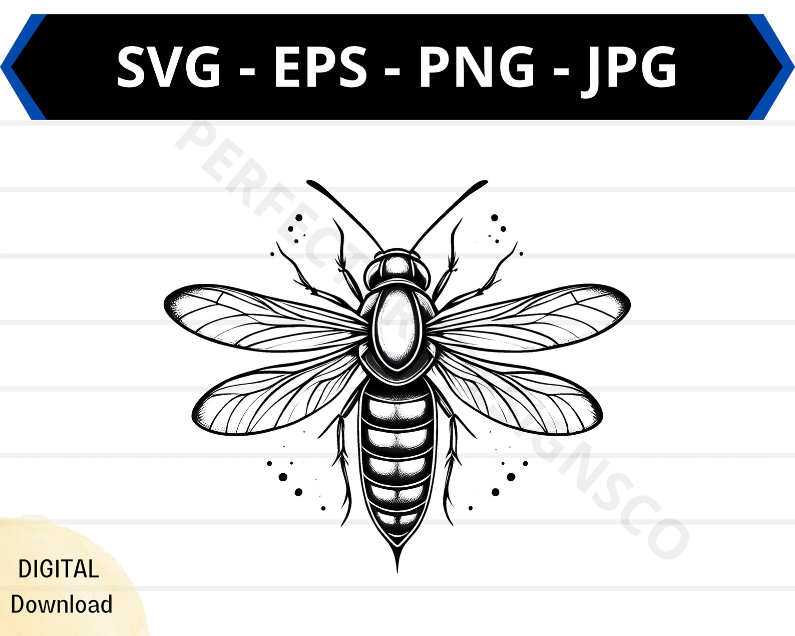 Firefly Tattoo Illustration Svg, Firefly Svg File for Cricut and ...