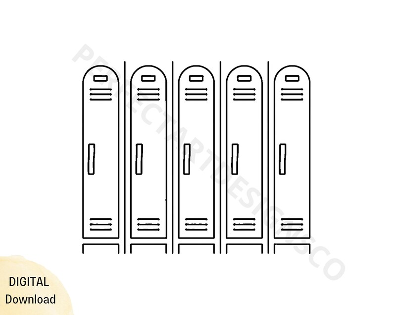 Lockers Outline Svg File, Lockers Cutting Svg File for Cricut, Lockers ...