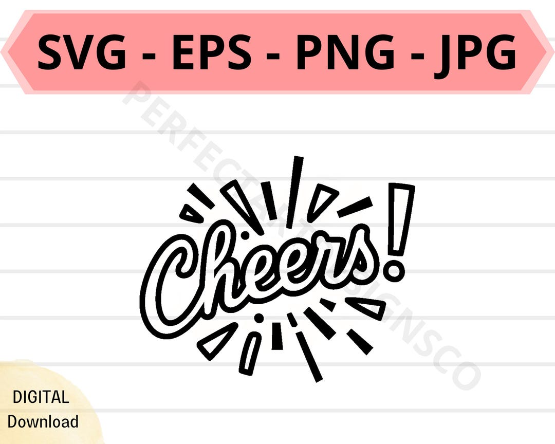 Cheers Symbol Svg Cutfile, Cheers Sign, Cheers Icon, Cheers Cutting Svg ...