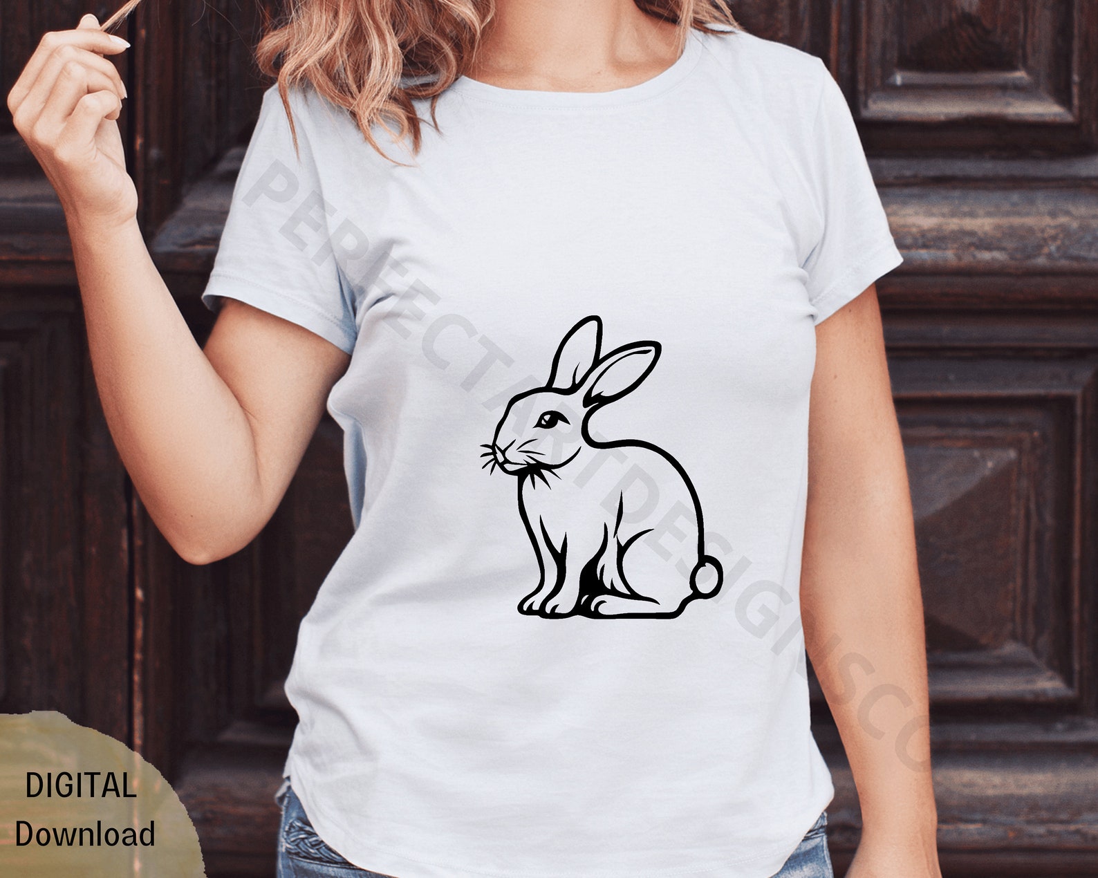 Bunny Outline Svg, Bunny Clipart, Bunny Svg for Shirt, Svg File for ...