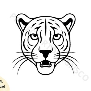 Panther Outline Svg, Panther Clipart, Panther Svg for Shirt, Svg File ...