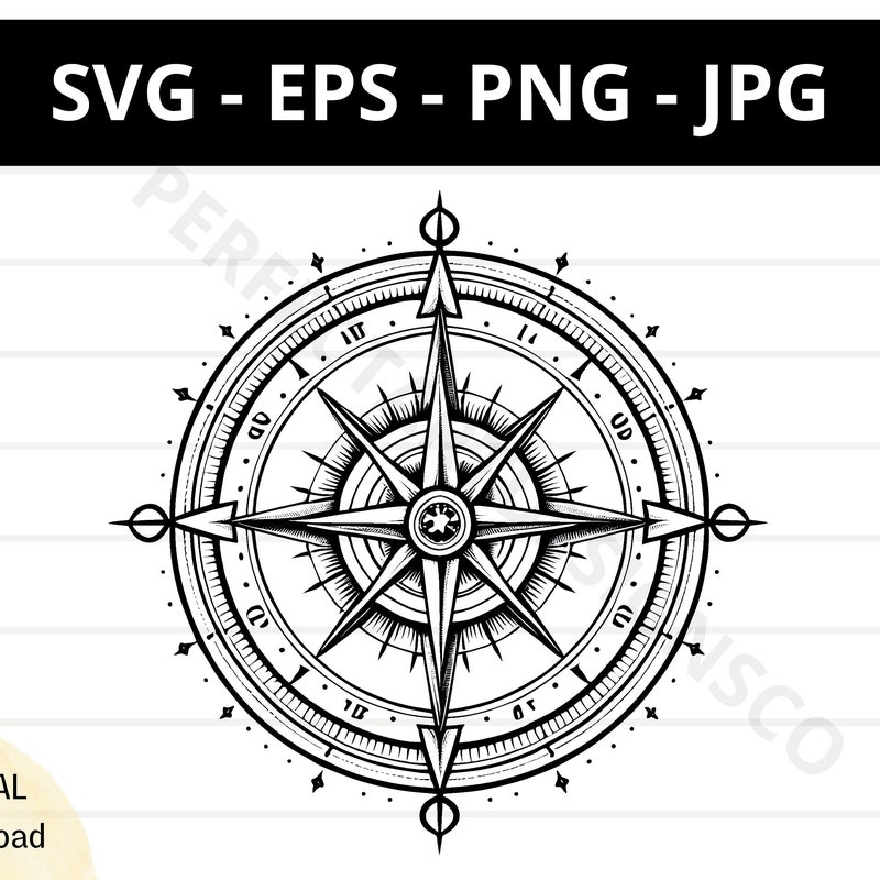 Compass Rose Design - Etsy