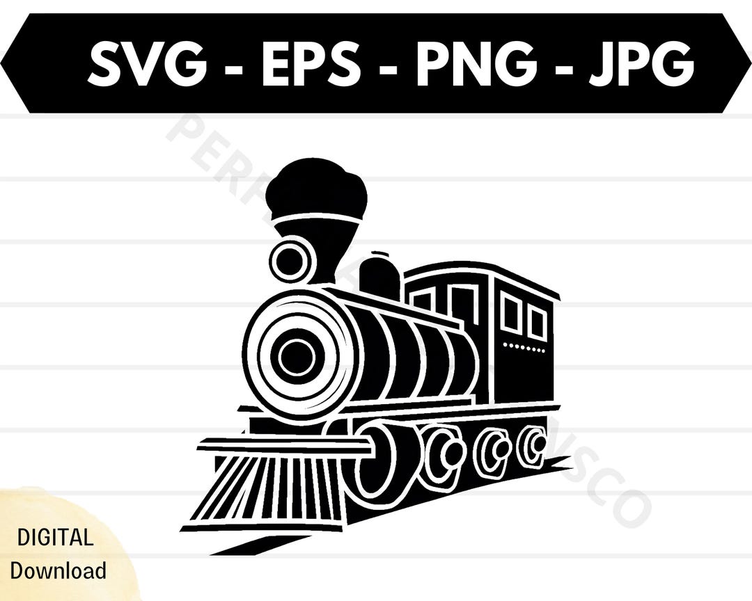 Train Engine Silhouette Svg File, Train Engine Outline Clipart Svg ...