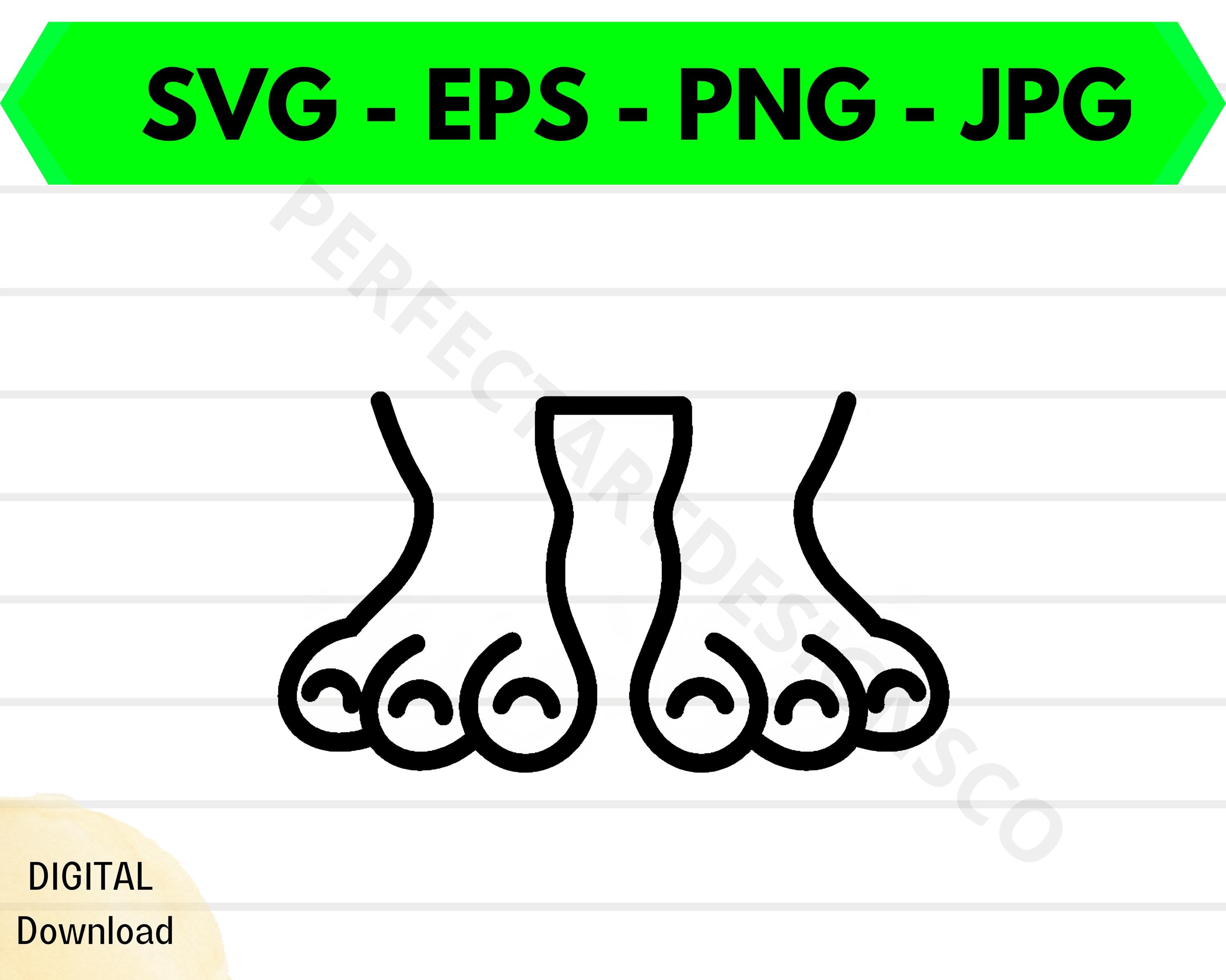 Dinosaur Feet Outline Svg File, Dinosaur Feet Cutting Svg File for ...