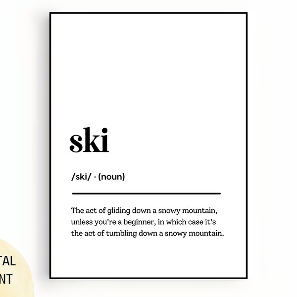 Modern Ski Print - Etsy