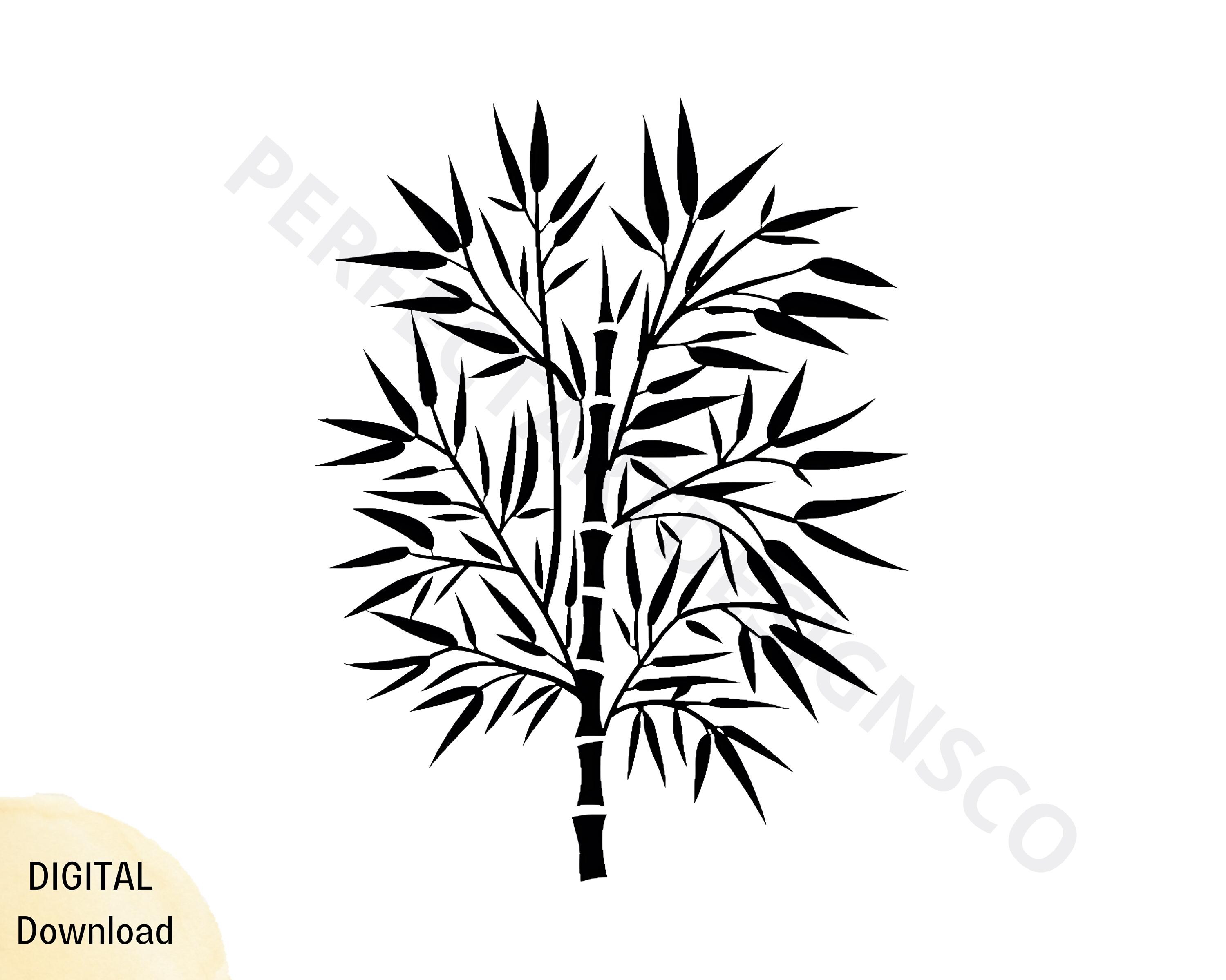 Bamboo Silhouette Svg File, Bamboo Cutting Svg File for Cricut, Bamboo ...