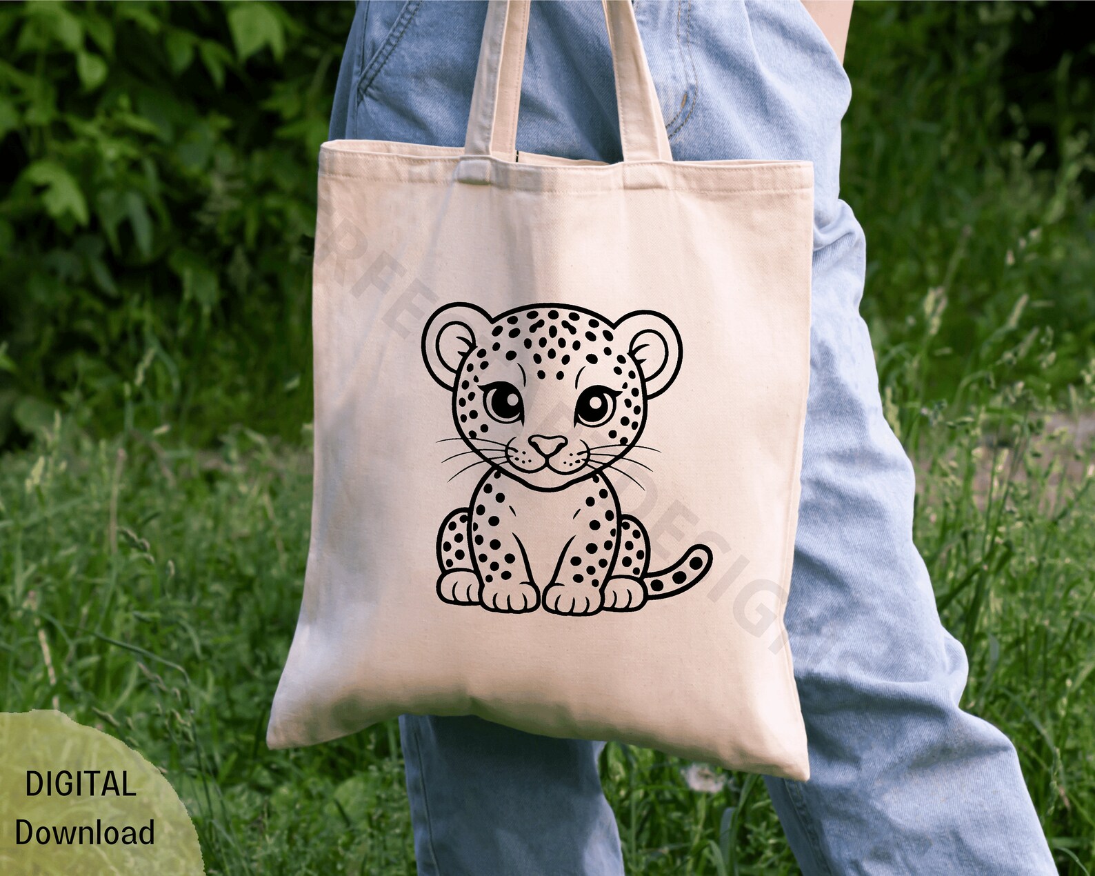 Cute Leopard Svg File, Baby Leopard Outline Svg, Leopard Clipart Svg ...
