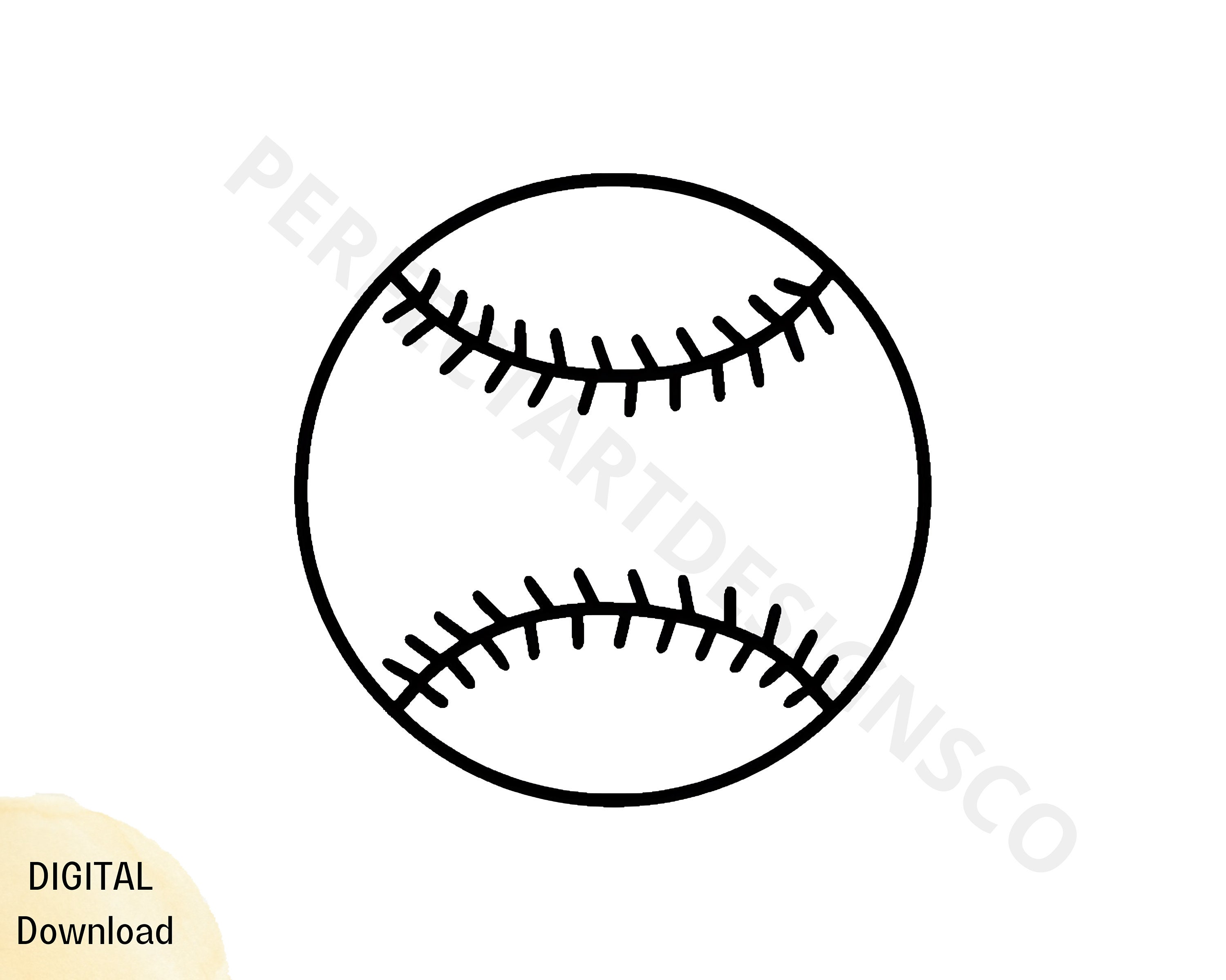 Baseball Ball Outline Svg, Baseball Ball Clipart, Baseball Ball Svg for ...