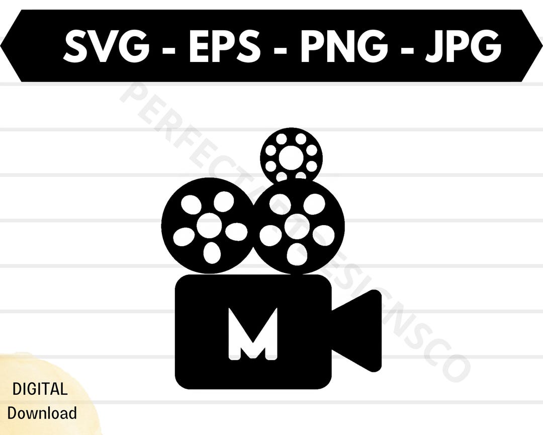 Movie Day Silhouette Svg, Movie Day Clipart, Movie Day Svg File for ...