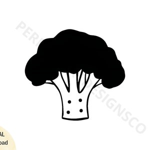 Broccoli Outline Svg, Broccoli Vegetable Clipart, Broccoli Svg for ...
