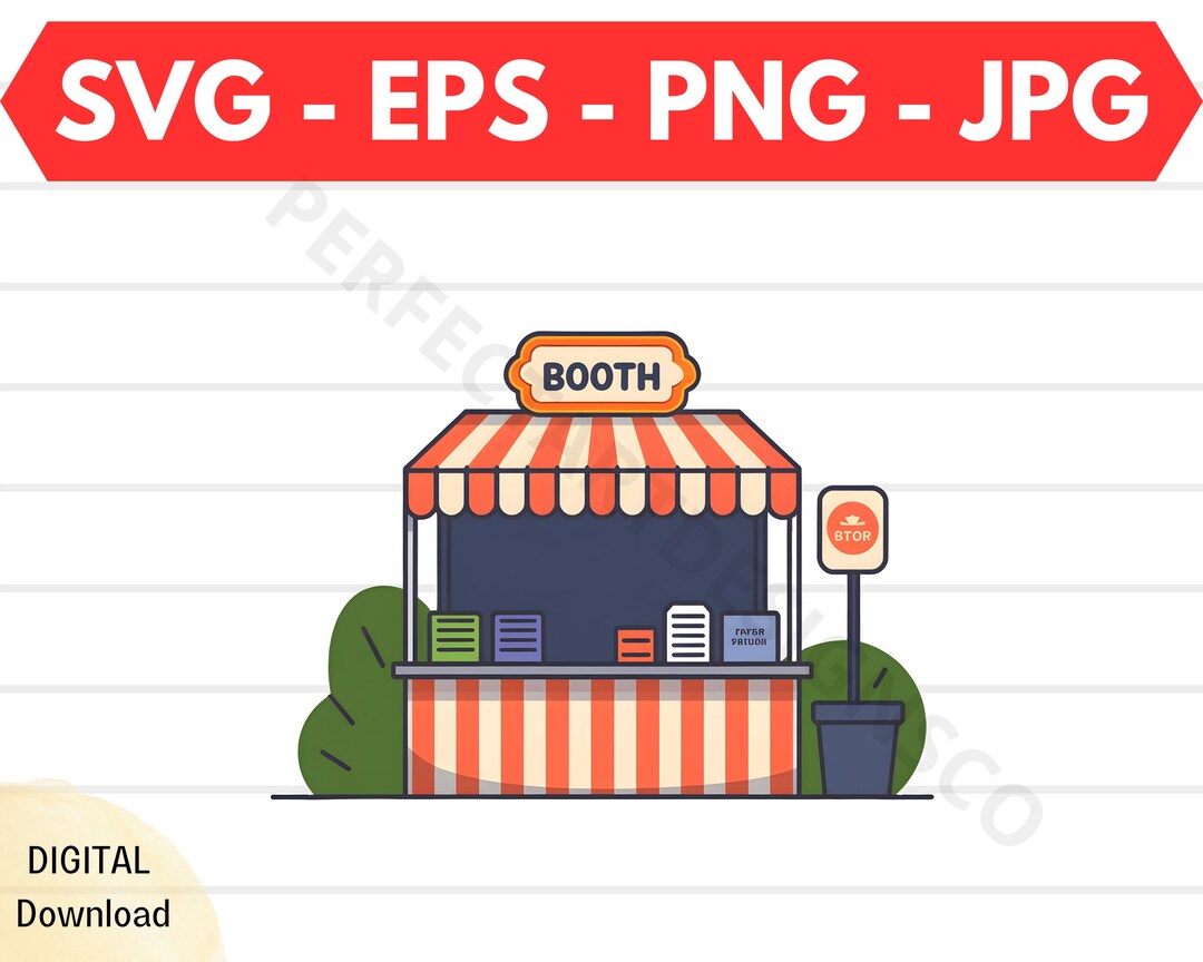Booth Svg File for Cricut, Silhouette, Booth Clip Art, Booth Shirt ...