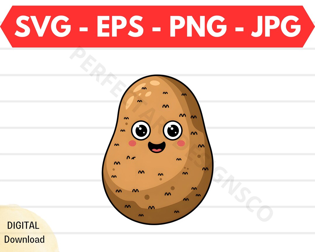 Cute Potato Svg, Cute Potato Clipart, Cute Potato Svg for Shirt, Svg ...