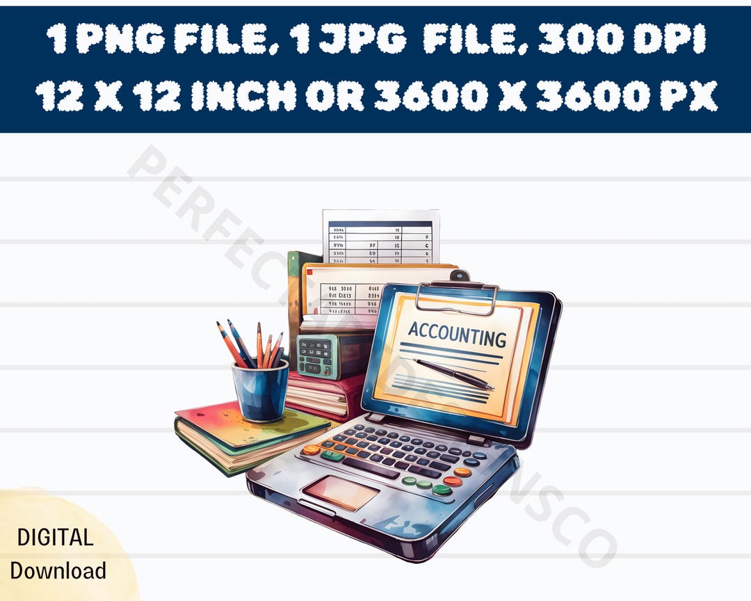 Accounting Watercolor Png Printable Download, Accounting High Quality ...