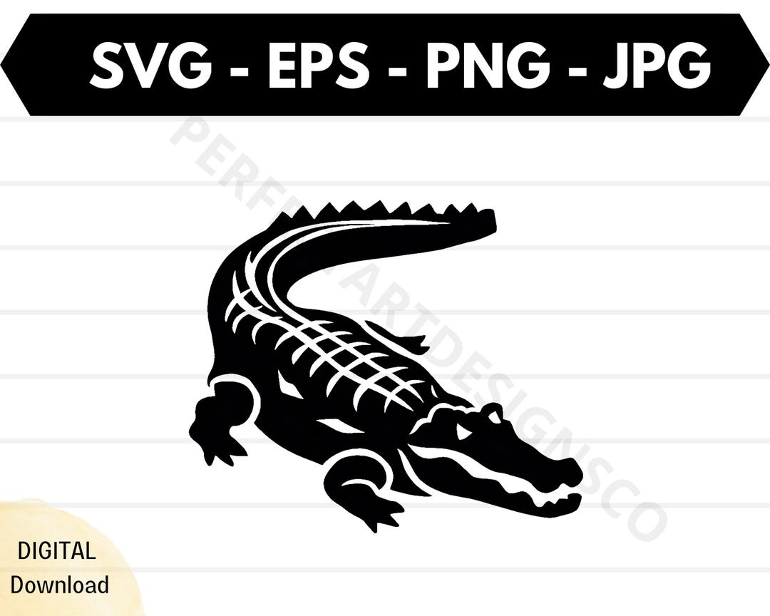 Alligator Silhouette Svg File, Alligator Cutting Svg File for Cricut ...