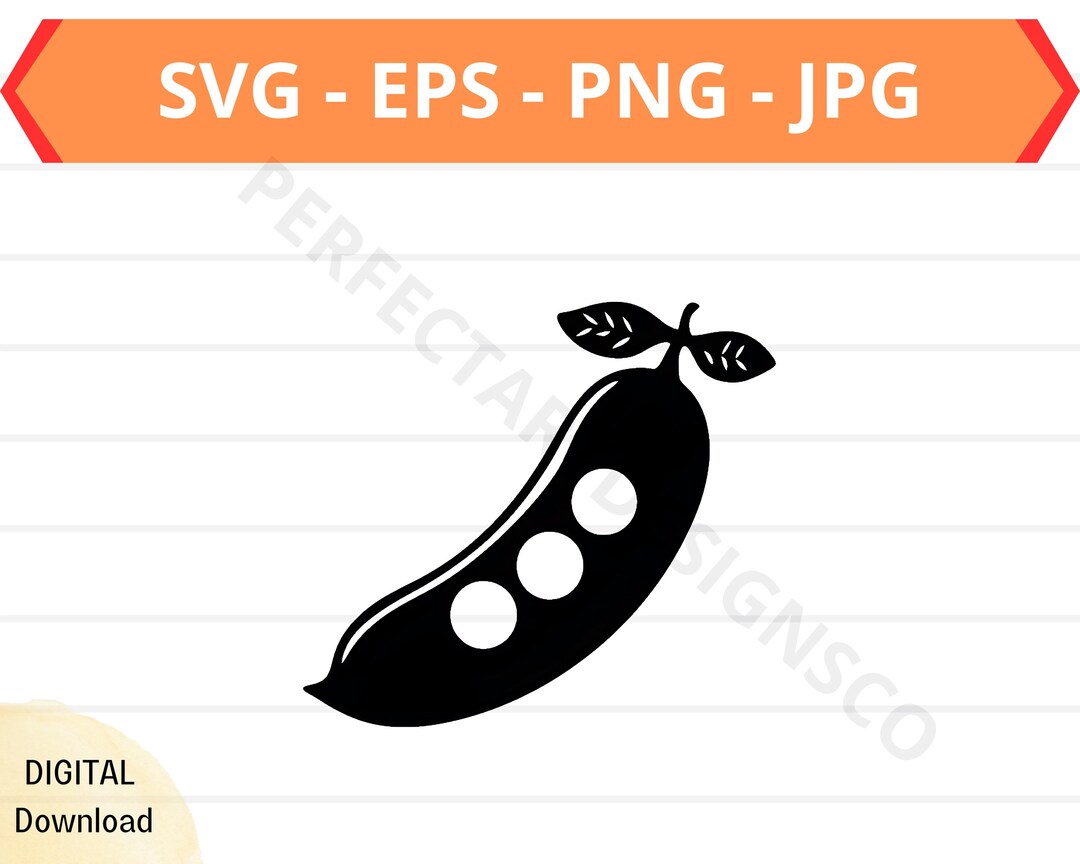 Pea Outline Svg, Pea Vegetable Clipart, Pea Svg for Shirt, Svg File for ...