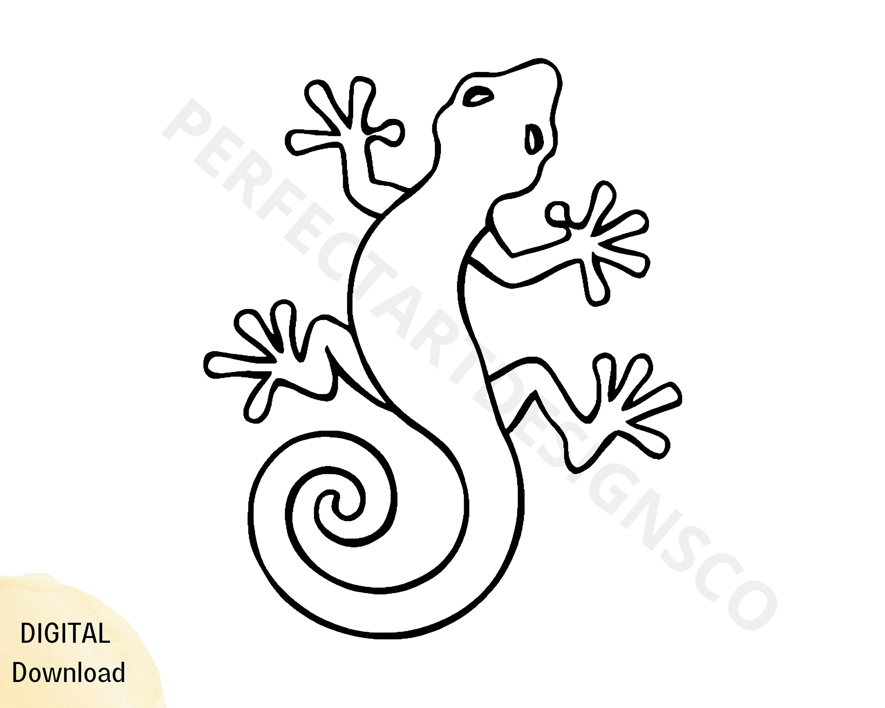 Gecko Outline Svg, Gecko Clipart, Gecko Svg for Shirt, Svg File for ...
