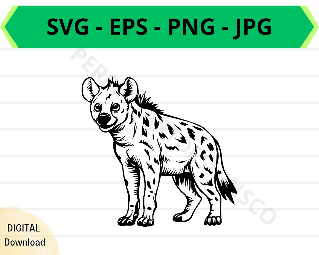 Hyena Outline Svg, Hyena Clipart, Hyena Svg for Shirt, Svg File for ...