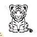 Tiger Cub Outline Svg, Tiger Cub Clipart, Tiger Cub Svg for Shirt, Svg ...