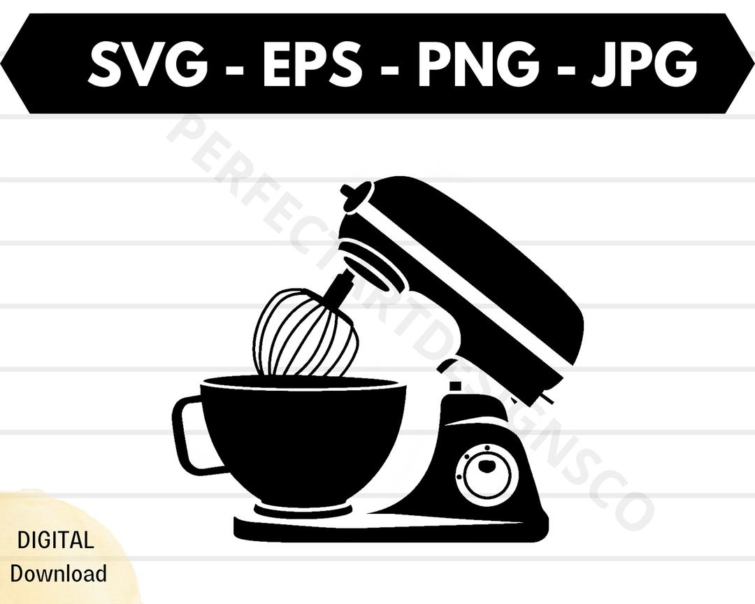 Mixer Silhouette Svg, Mixer Outline, Mixer Cricut, Mixer Printable ...