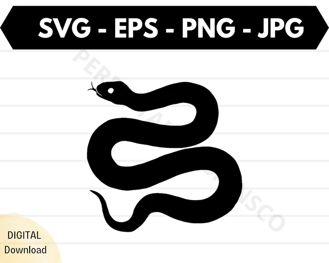 Garter Snake Silhouette Svg File, Garter Snake Cutting Svg File for ...