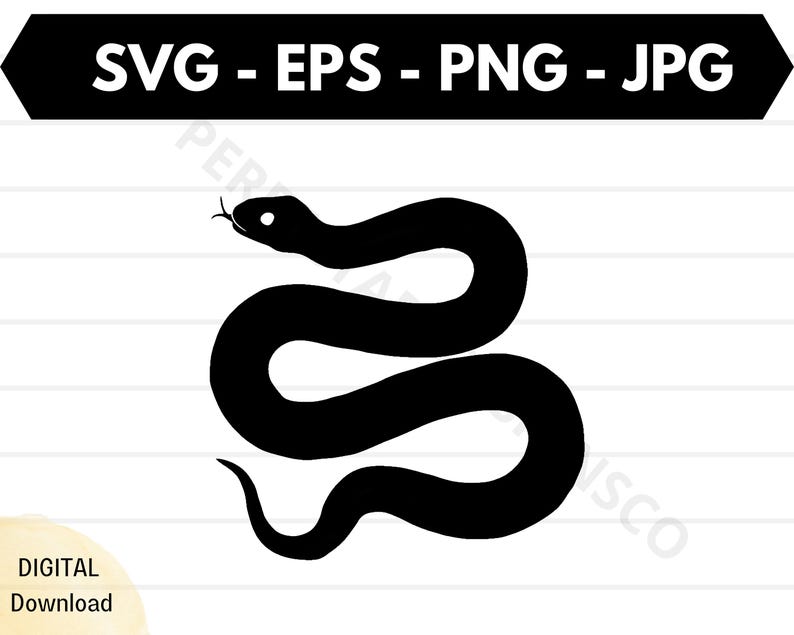 Garter Snake Silhouette Svg File, Garter Snake Cutting Svg File for ...