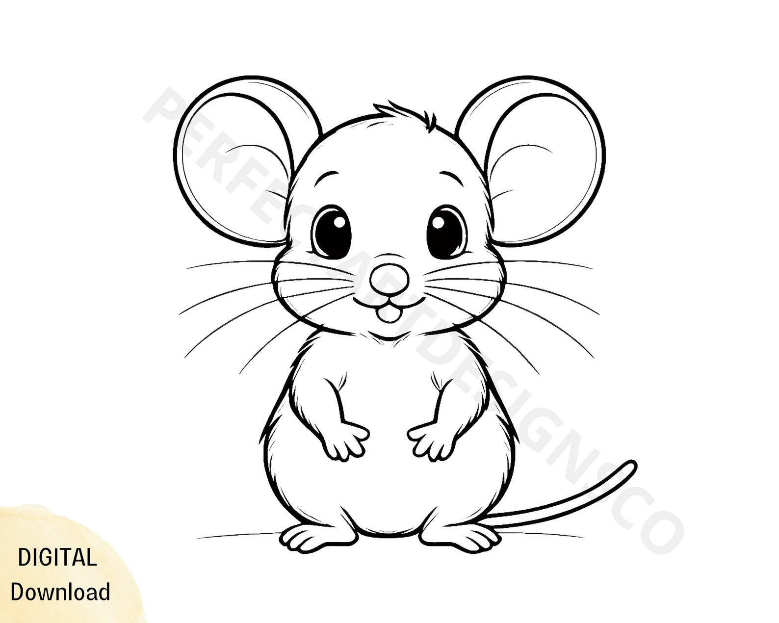 Cute Mouse Svg File, Baby Mouse Outline Svg, Mouse Clipart Svg, Mouse ...