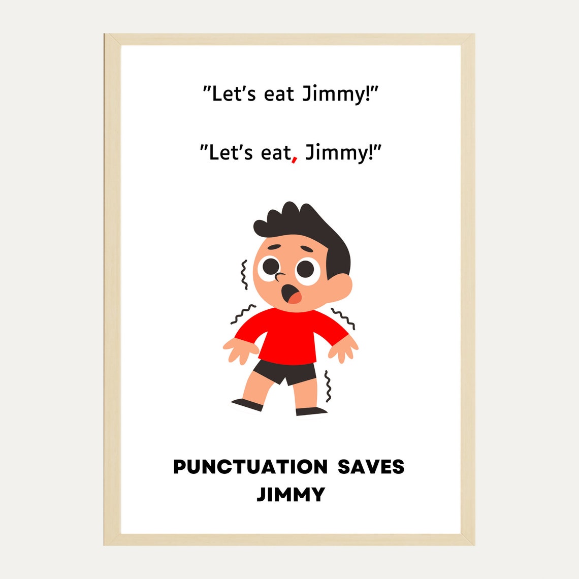 Punctuation Saves Lives Posters, Funny Grammar Poster Wall Art Set of 2 ...