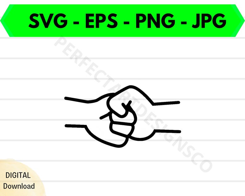 Fist Bump Outline Svg, Fist Bump Clipart, Fist Bump Svg for Shirt, Svg ...