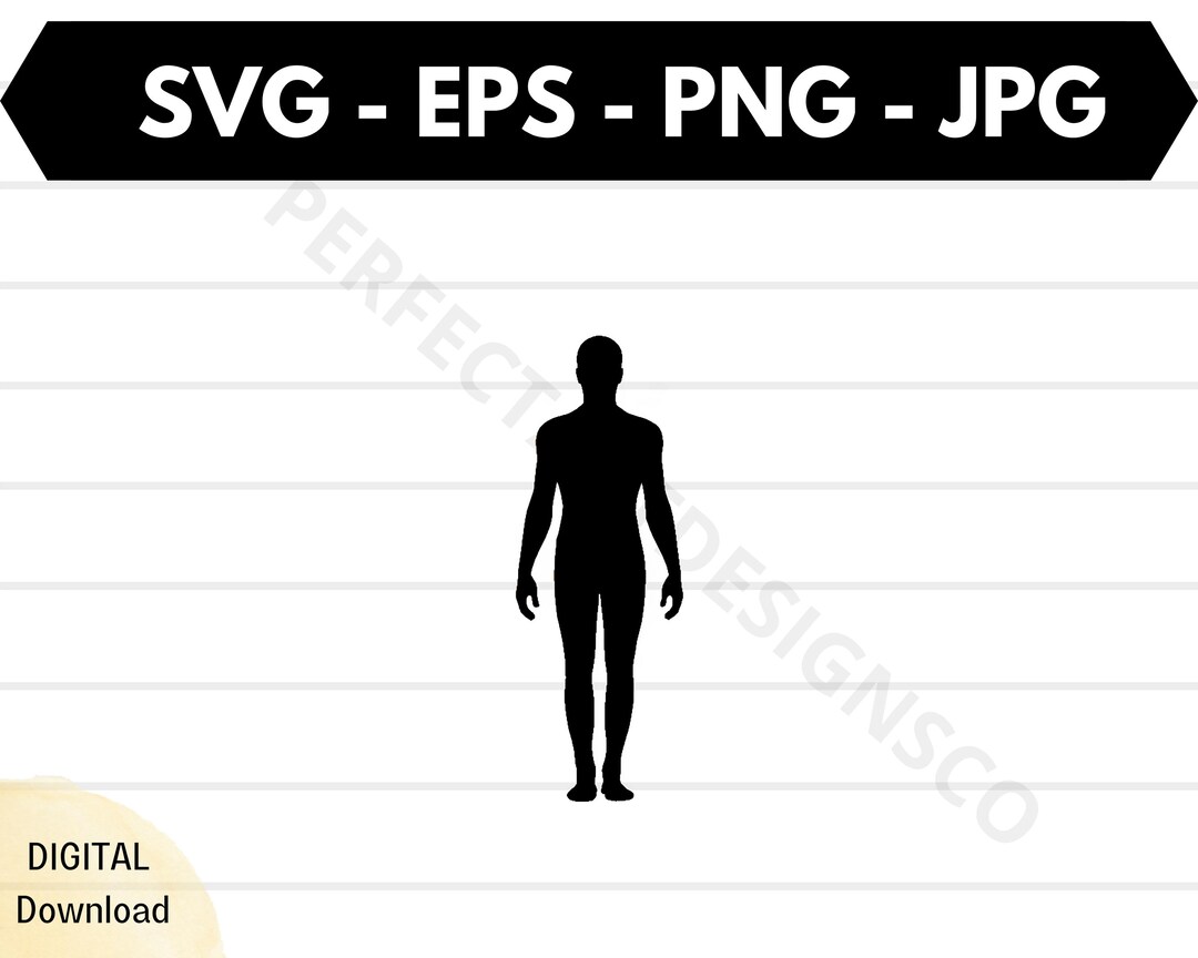 Human Silhouette Svg, Human Outline, Human Cricut, Human Printable ...