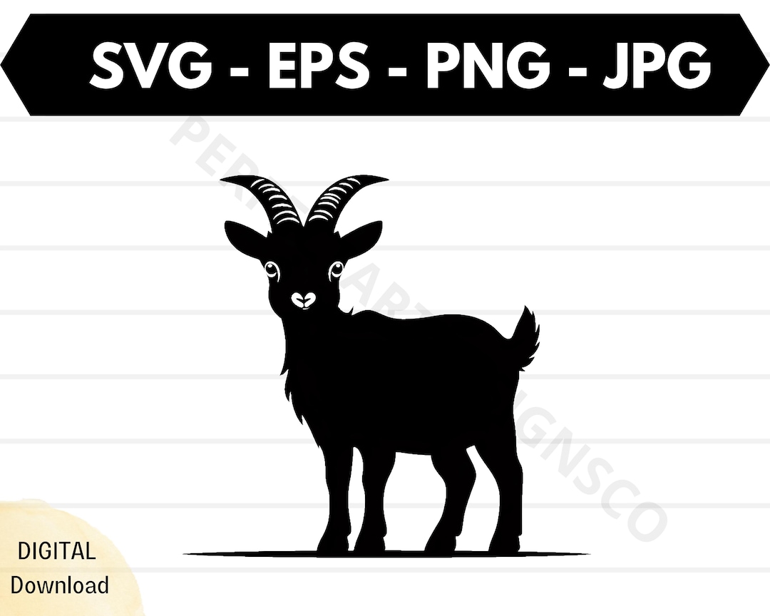 Pygmy Goat Silhouette Svg File, Pygmy Goat Cutting Svg File for Cricut ...