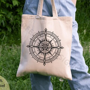 Compass Rose Vector Illustration Tattoo Svg, Compass Rose Shirt Design ...
