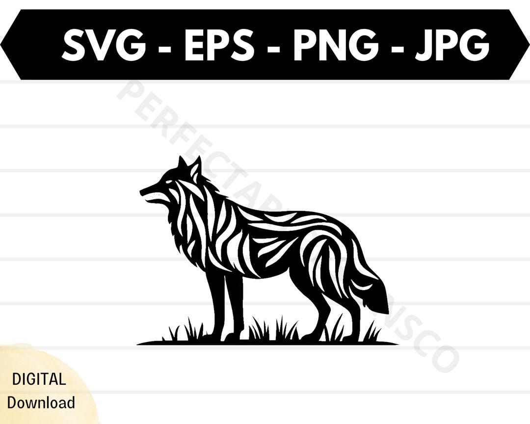 Timber Wolf Silhouette Svg File, Timber Wolf Cutting Svg File for ...