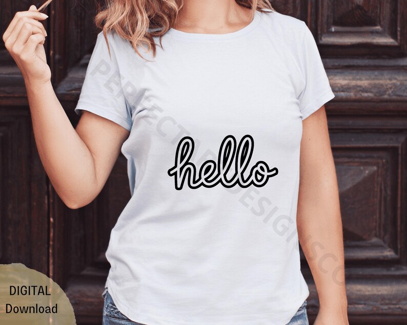 Hello Icon Svg Cut File, Hello Symbol, Hello Sign Cutting Svg File for ...