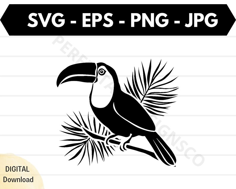 Toucan Silhouette Svg File, Toucan Cutting Svg File for Cricut, Toucan ...