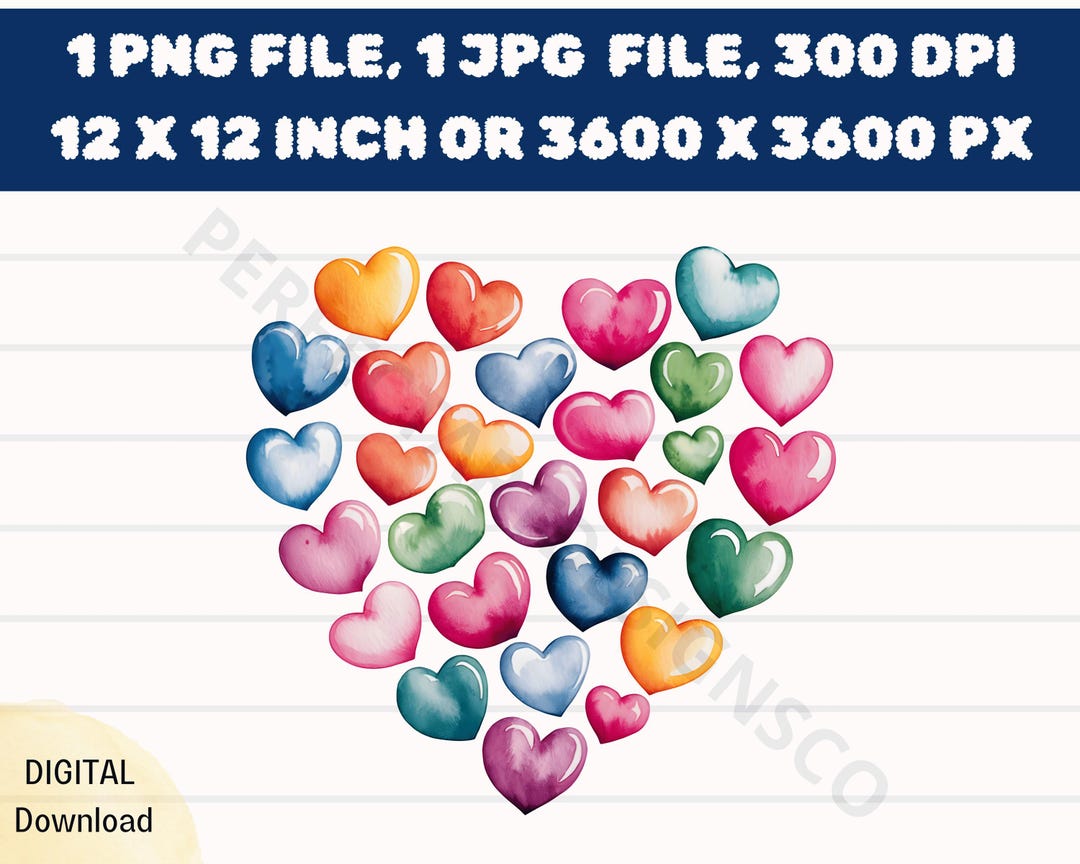 Candy Hearts Watercolor Png Printable Download, Candy Hearts High ...