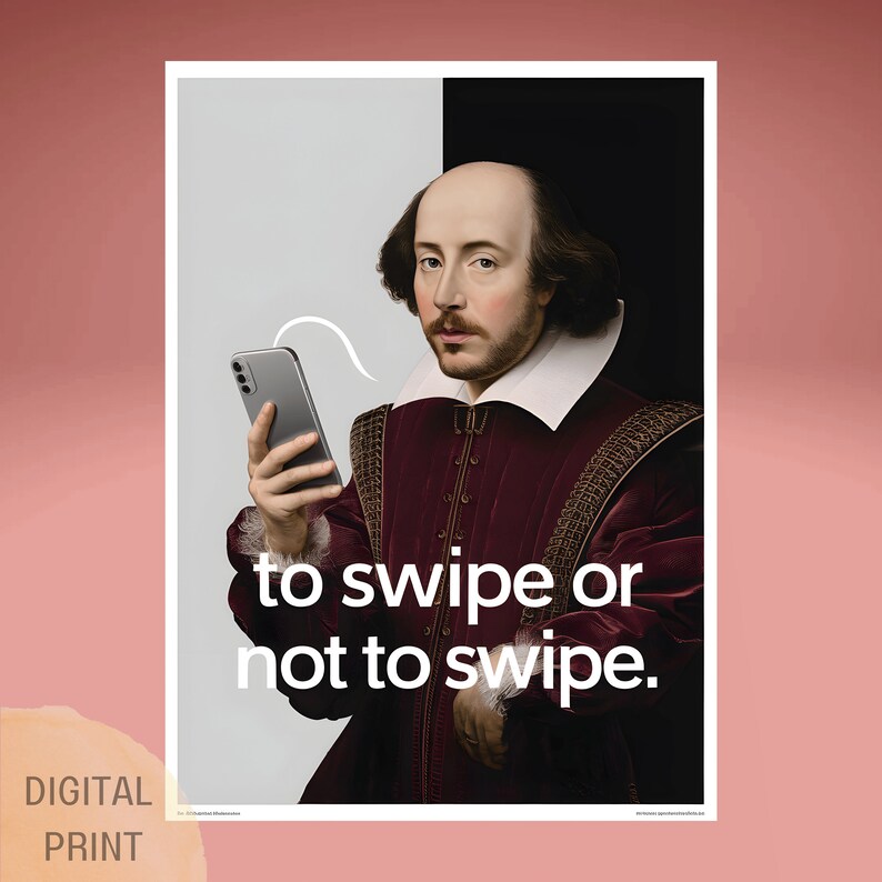 Funny Shakespeare English Poster Set Bundle of 2, Funny English ...