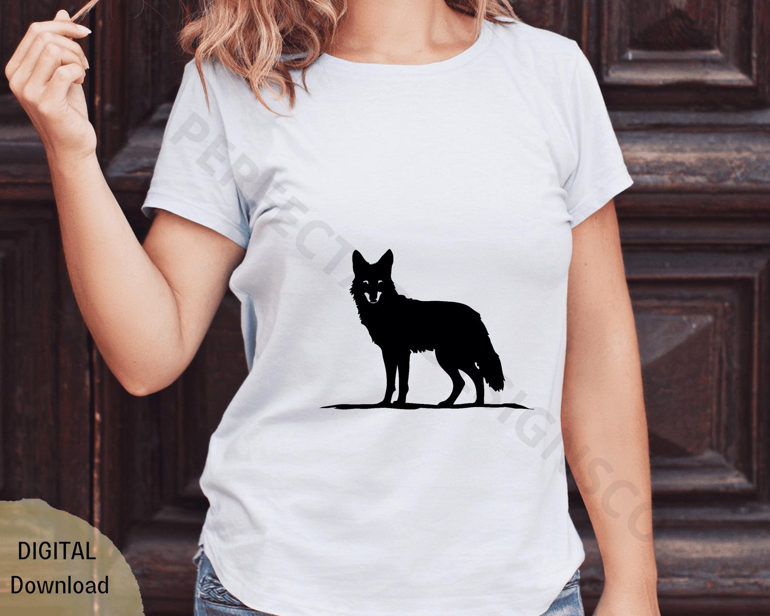 Coyote Silhouette Svg File, Coyote Outline Clipart Svg, Coyote Cutting ...