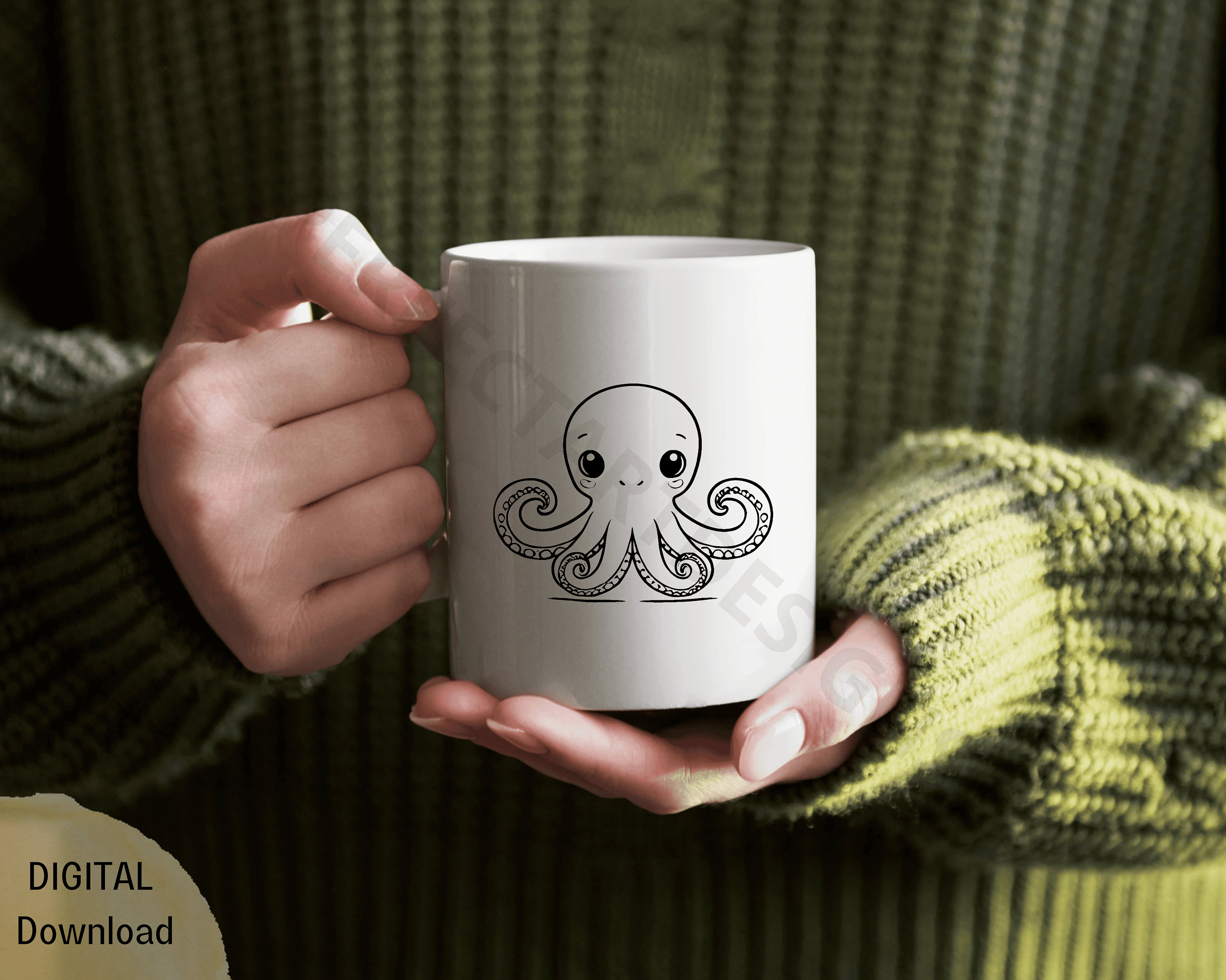 Cute Octopus Svg File, Baby Octopus Outline Svg, Octopus Clipart Svg ...