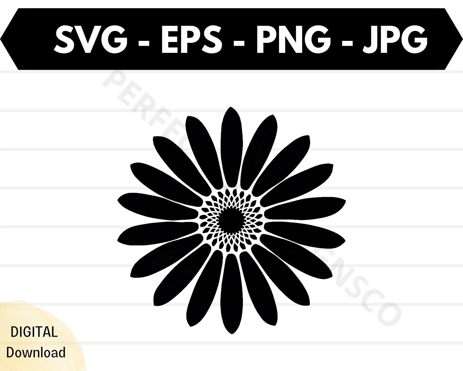 Daisy Silhouette Svg File, Daisy Cutting Svg File for Cricut, Daisy ...