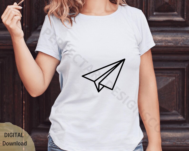 Paper Airplane Outline Svg, Paper Airplane Cricut Cutfile, Paper ...