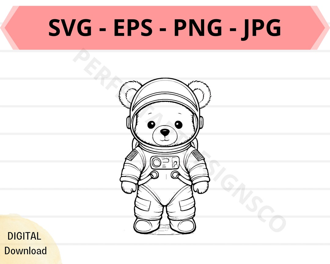 Baby Bear Cutting Svg for Cricut and Silhouette, Bear Dressed as ...