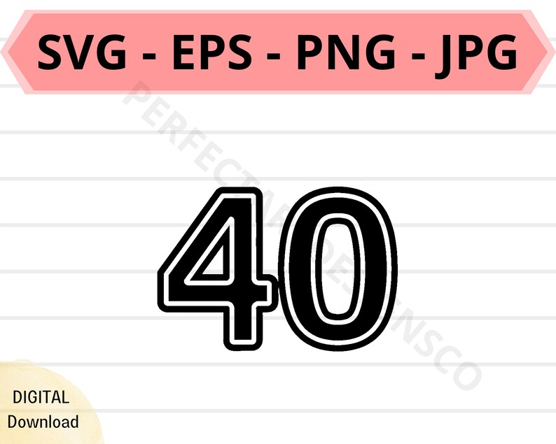 40 Inch Symbol Svg Cutfile, 40 Inch Sign, 40 Inch Neon Icon, 40 Inch ...