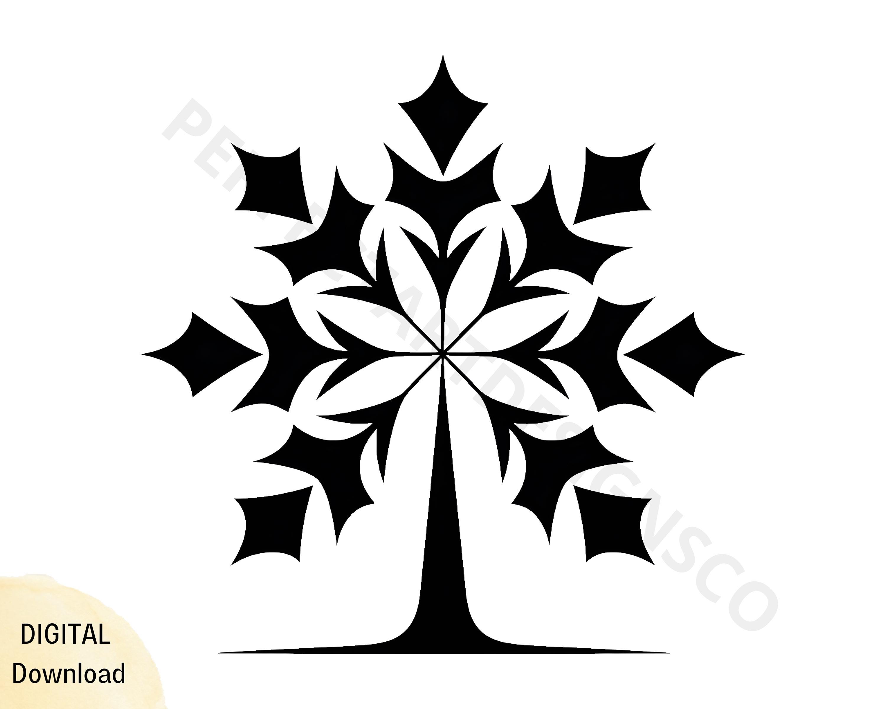 Holly Tree Silhouette Svg File, Holly Tree Cutting Svg File for Cricut ...